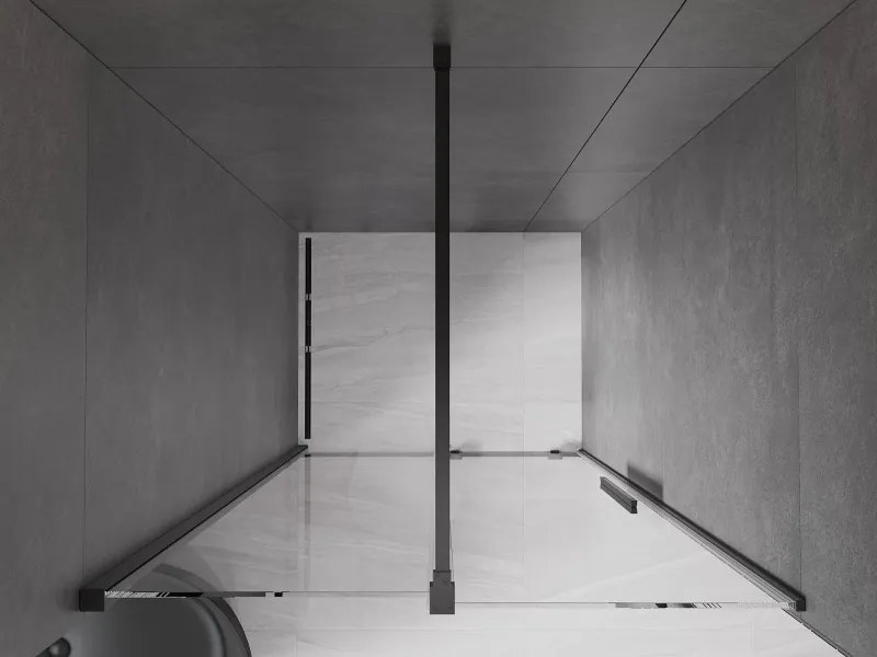 Mexen Velar sprchové dveře posuvné 120 cm, transparentní, černé - 871-120-000-01-70