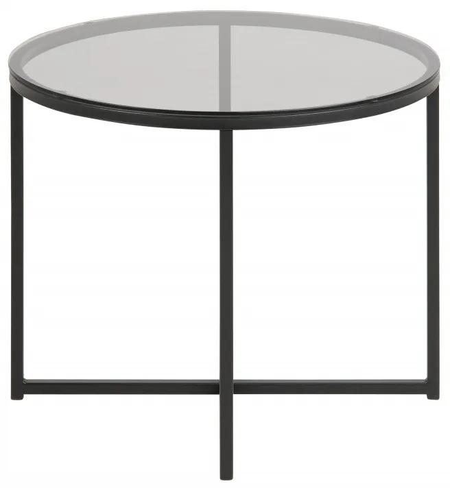 Konferenční stolek Cross II kouřové sklo/černý