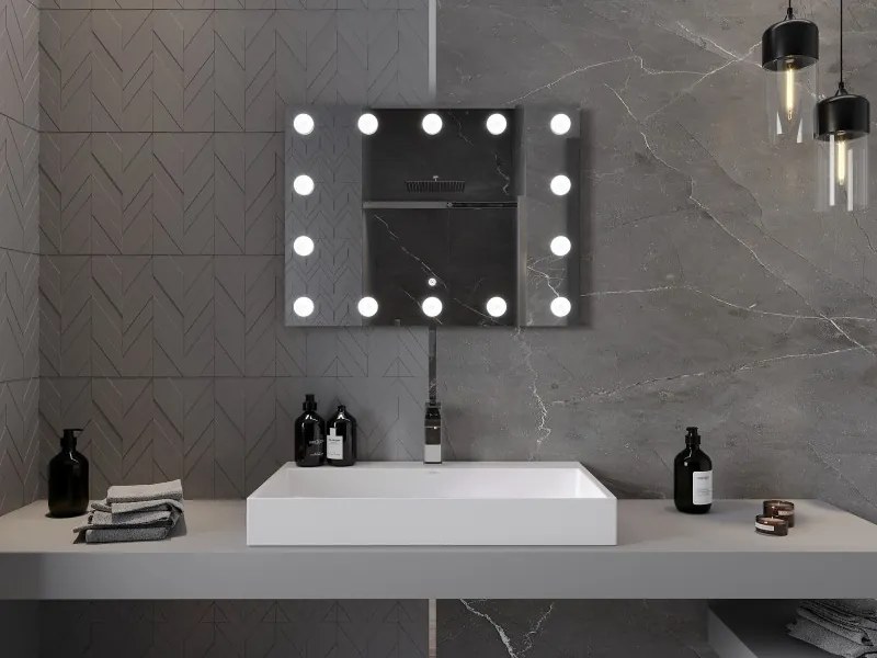 Mexen Dona podsvícené koupelnové zrcadlo 80 x 60 cm, LED 6000K, protizamlžovací - 9818-080-060-611-00