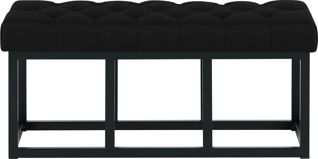 Lavice Amun látka černá konstrukce 100 cm