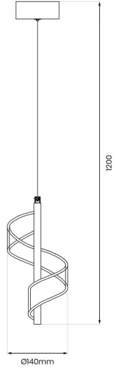 LED Lustr na lanku LARGO LED/10W/230V zlatá