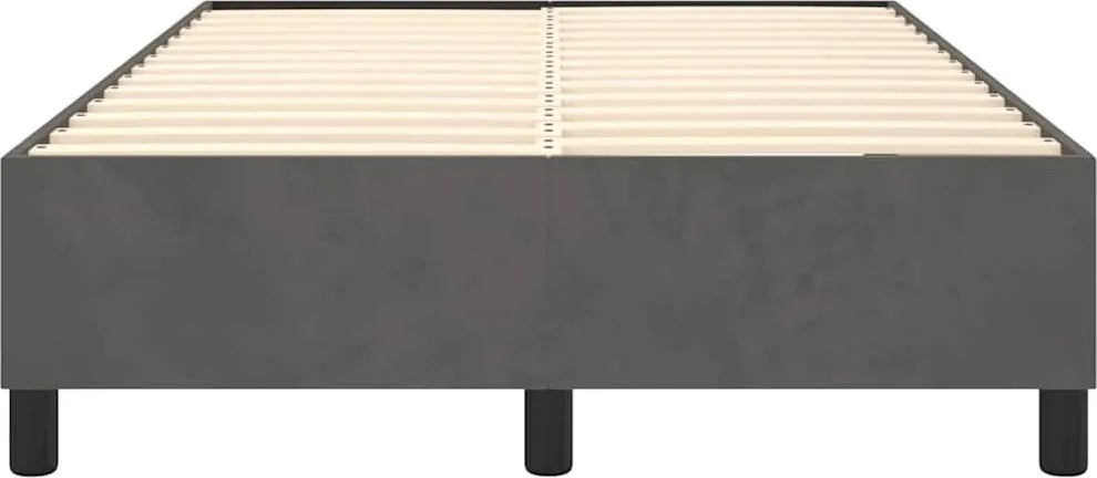 Rám postele s boxspringem tmavě šedá 120 x 200 cm samet 3121109