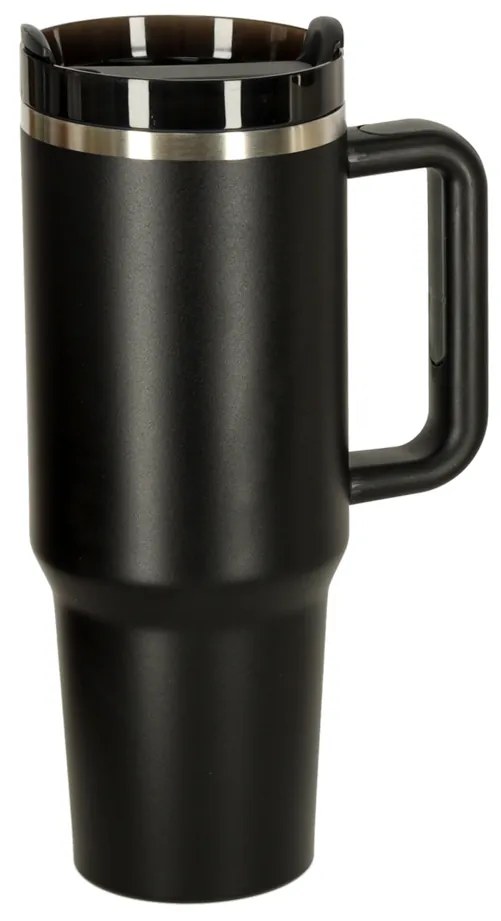 Creative Corner Termohrnek s brčkem a uchem termoska 1200ml černý