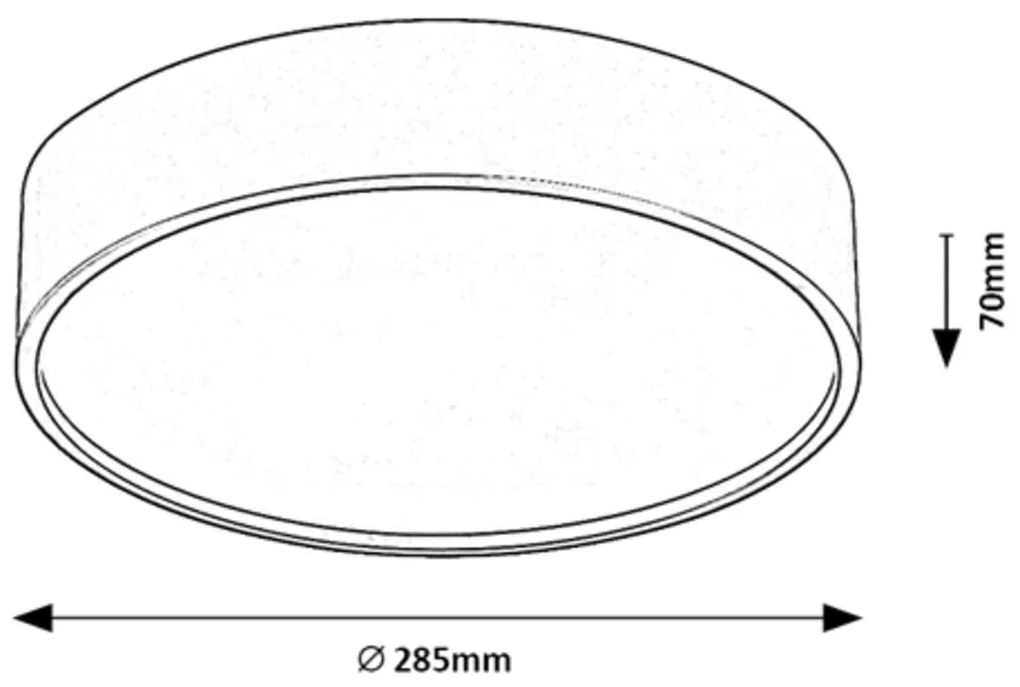 RABALUX Venkovní stropní LED světlo s čidlem LARCIA, 19W, denní bílá, 28,5cm, kulaté, černé 0075011