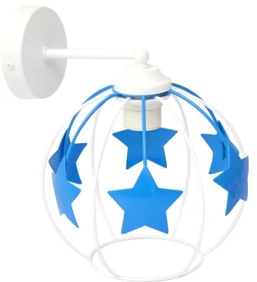 Dětská nástěnná lampa STARS 1xE27/15W/230V modrá/bílá