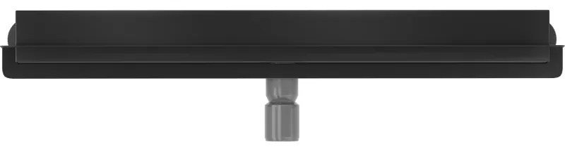 Mexen Flat nerezový sprchový žlab na zeď 80 cm vzor WALL, černý, 1730080