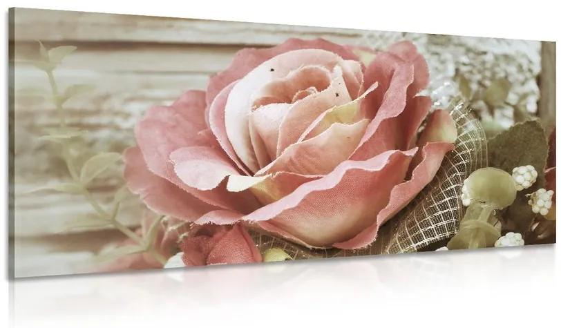 Obraz elegantní vintage růže - 100x50