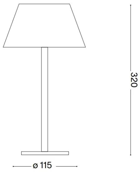 Ideal Lux - LED Stmívatelná dotyková lampa PURE LED/1,5W/3,7V CRI 90 IP54 černá