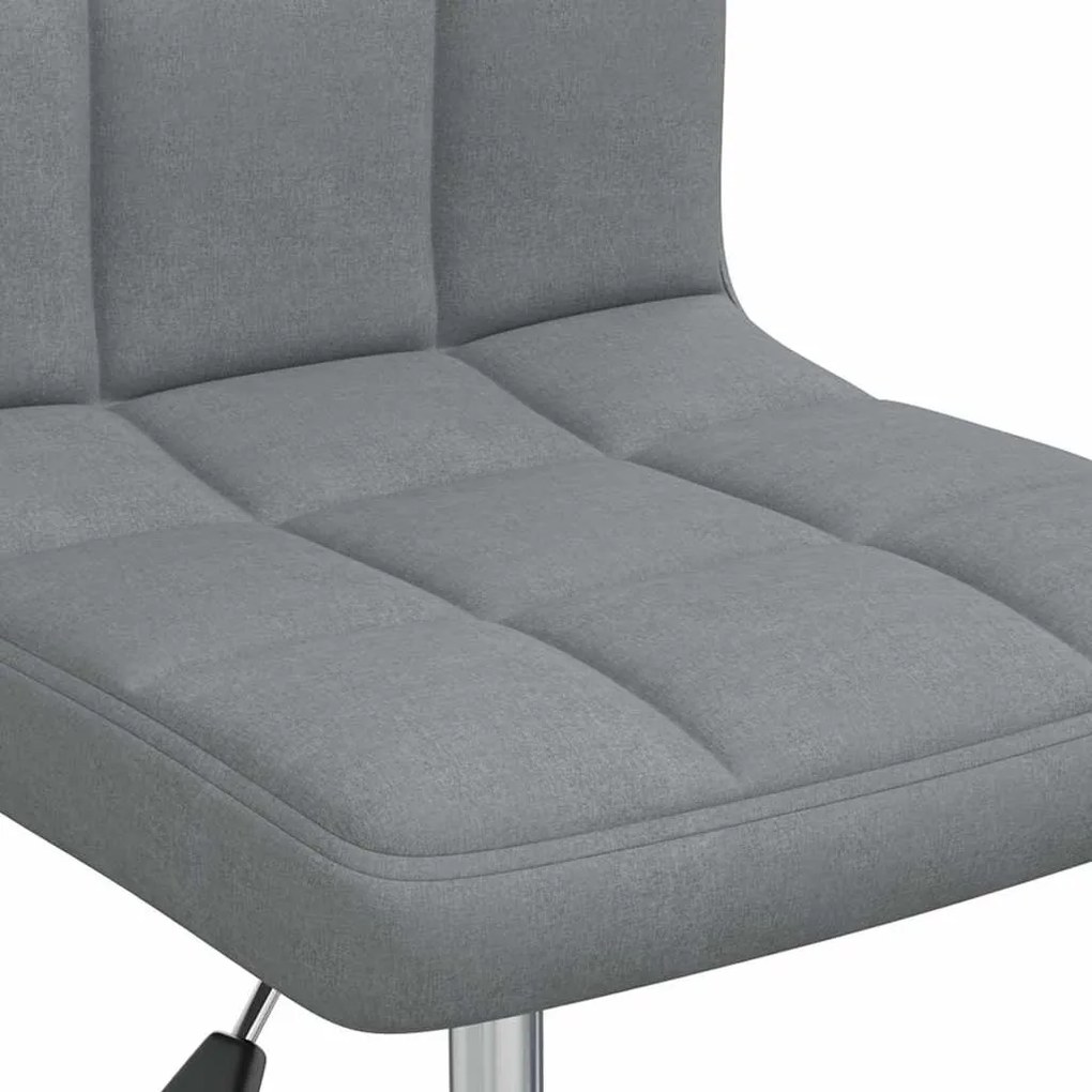 Otočná jídelní židle světle šedá textil 3087531