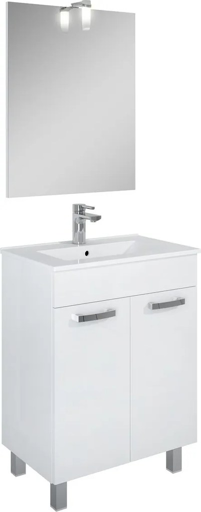Riva Square Koupelnový set, 60 cm, dřevotříska, bílý
