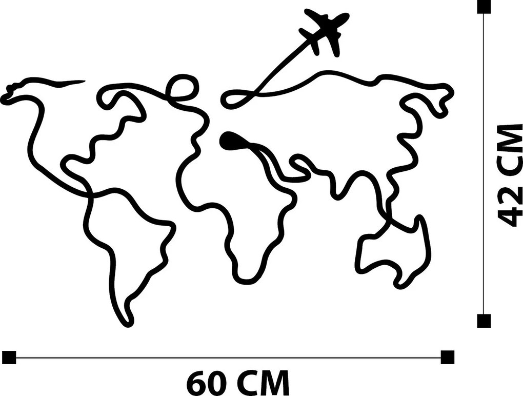 Nástěnná kovová dekorace Mozzafiato černá