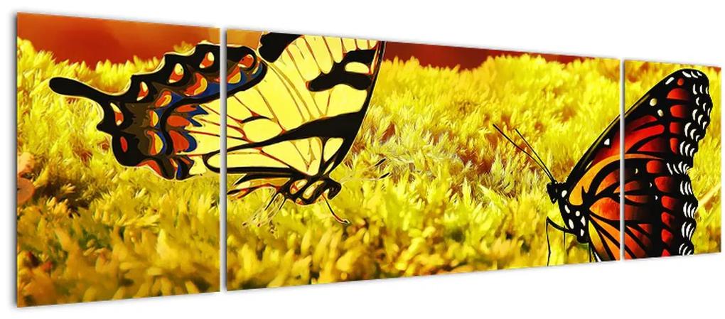 Obraz motýlů (170x50 cm)