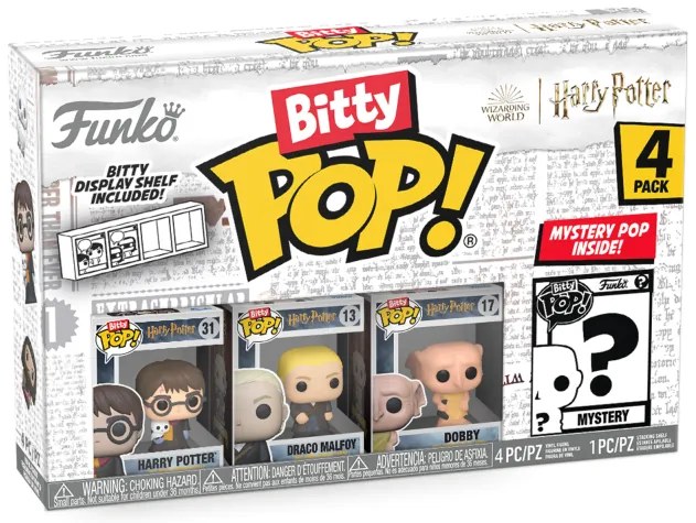 Funko bitty pop: hp- harry in robe w/scarf 4pk