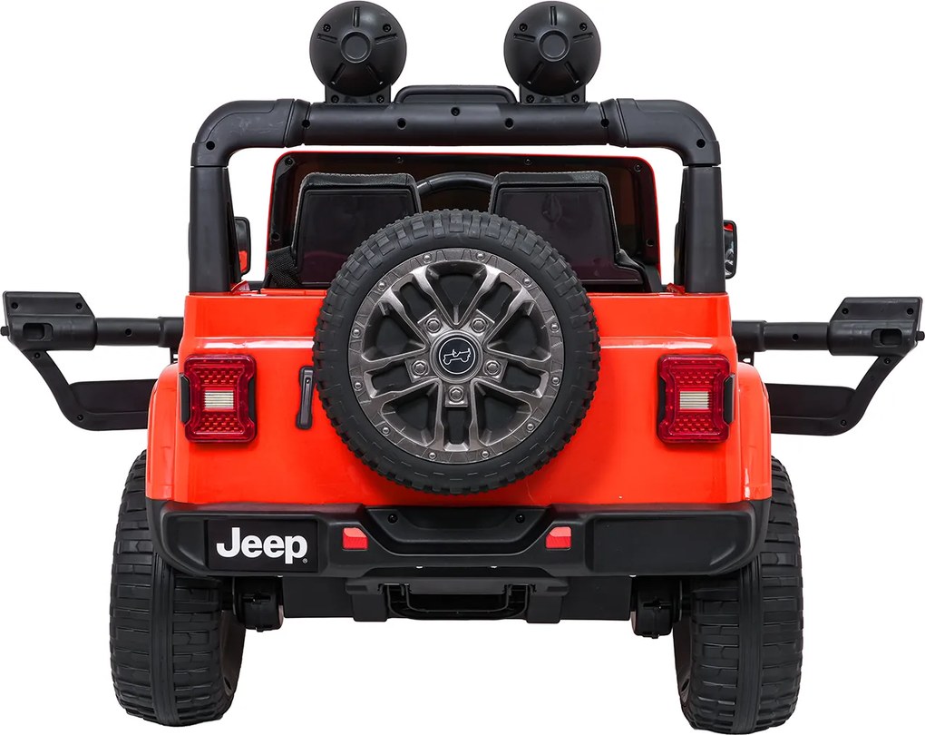 Ramiz Jeep Wrangler Rubicon LIFT elektrické autíčko pro děti oranžové