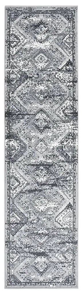 332099 vidaXL Běhoun BCF orientální šedý 80 x 300 cm