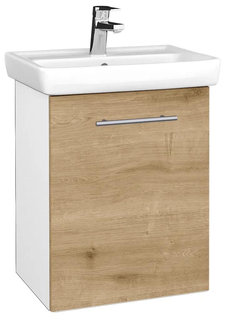 Dřevojas Koupelnová skříň DOOR SZD 50 Varianta: N01 Bílá lesk / Úchytka T02 / D20 Galaxy / Pravé
