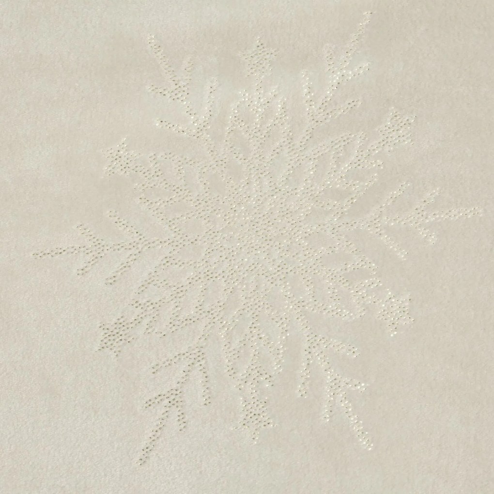 EUROFIRANY VÁNOČNÍ FLANELOVÁ DEKA SNOW GOLD 150X200 CM VZOROVANÁ