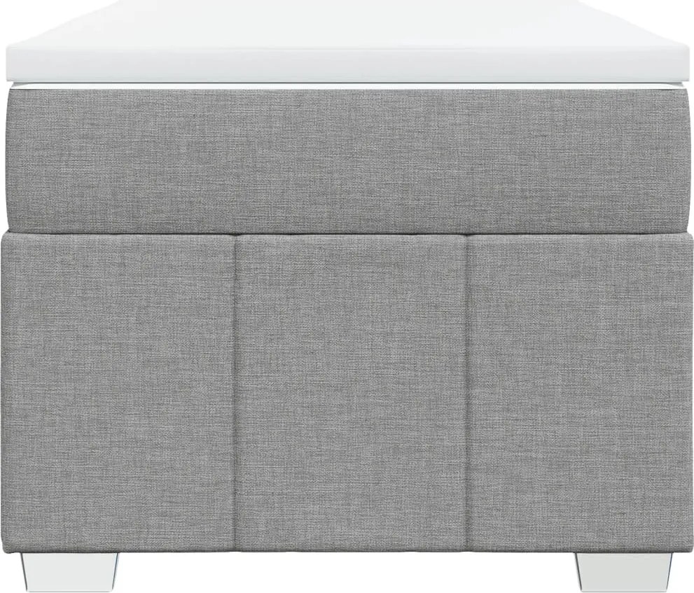 Box spring postel s matrací světle šedá 90x200 cm textil 3285442