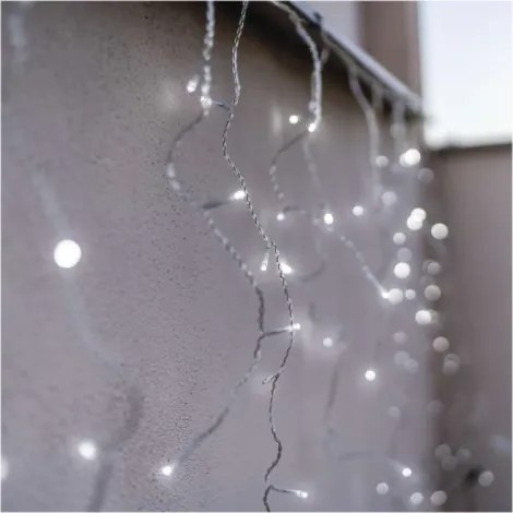 Propojovací vánoční řetěz bez zdroje EMOS Connecting D1CC02 ZY2001 100LED krápníky 2,5x0,9m studená bílá blikající