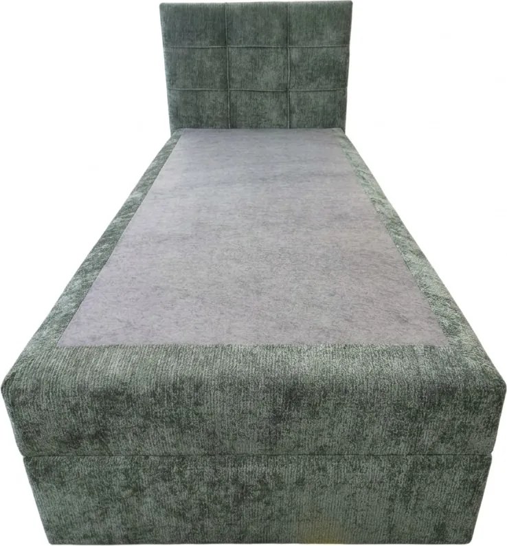 Čalouněná postel boxspring DIRELIS VIBE 90x200 cm tmavě zelená Matrace: Matrace Bonell pružinová