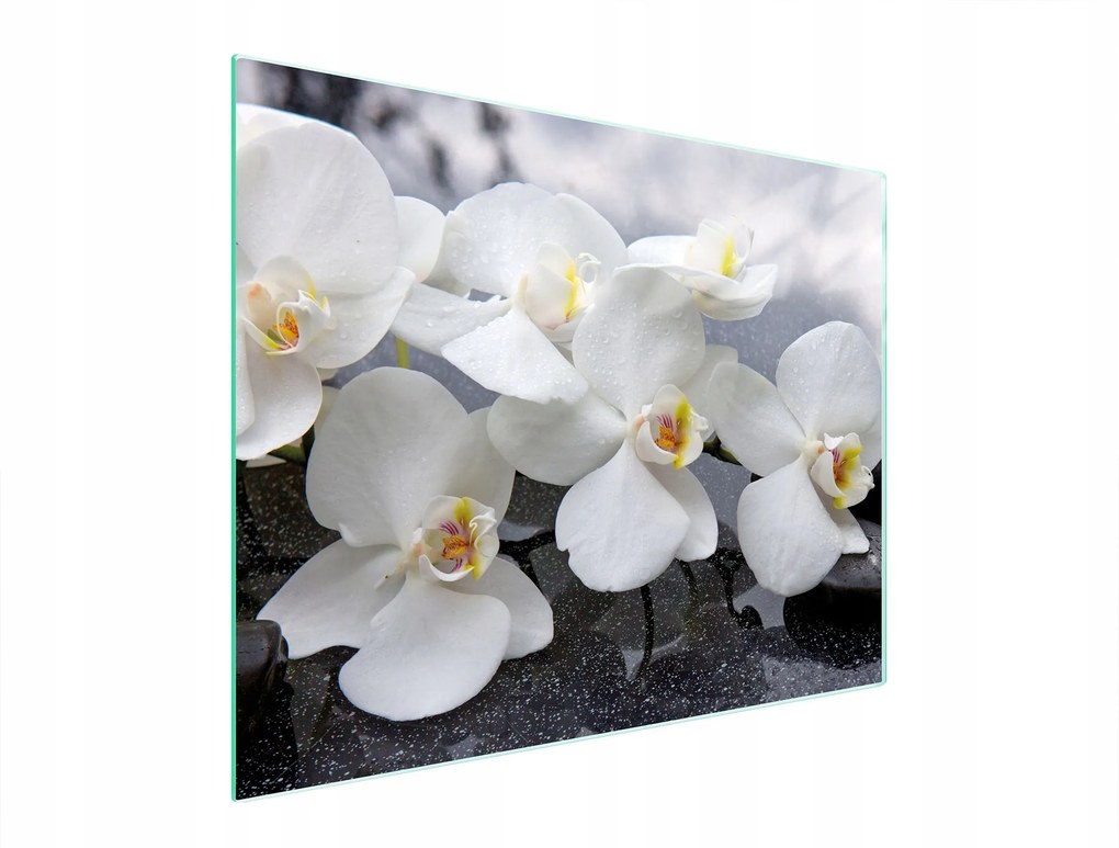 Skleněná Krájecí Deska 52x40 Orchidej Tvrzené Sklo