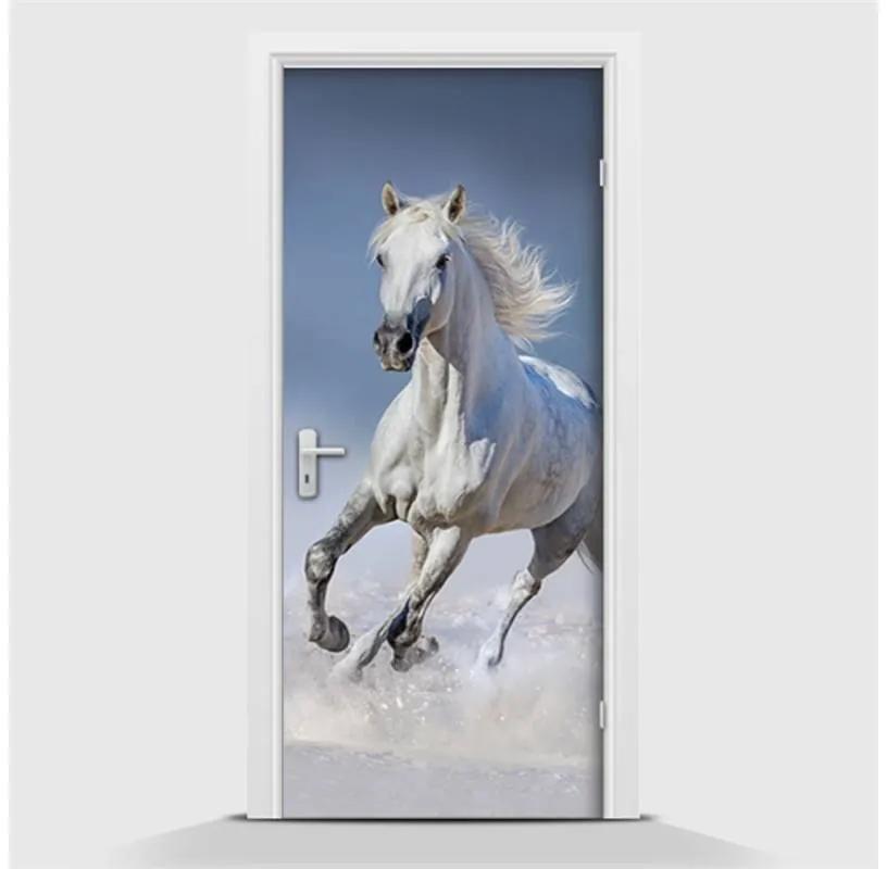 Samolepící fototapeta - Bílý kůň 70 x 210cm