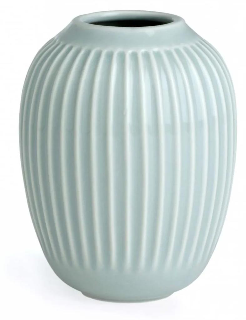 KÄHLER Keramická váza Hammershøi Mint 10,5 cm, modrá barva, zelená barva, keramika