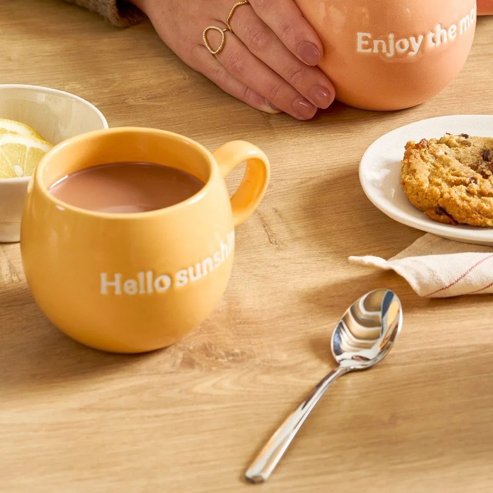 Oranžový kameninový hrnek 420 ml Muggies – Salt&Pepper