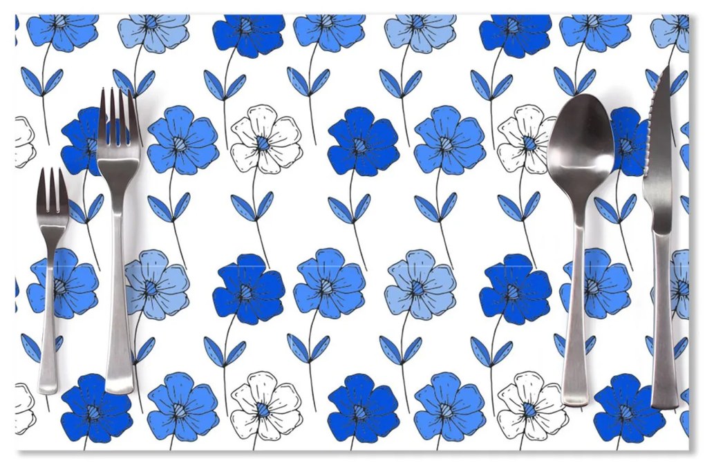 Sablio Prostírání Modré květiny: 40x30cm