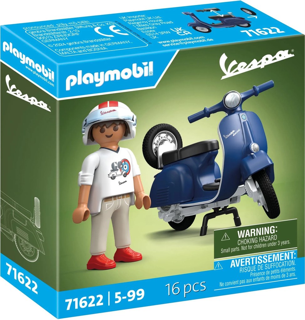 Playmobil playmobil 71622 1969 vespa 150 sprint veloce modrá