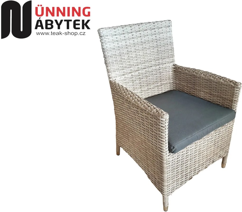 Zahradní křeslo umělý ratan Neapol latte