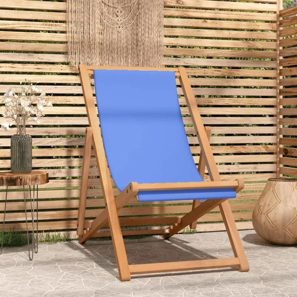 vidaXL Kempingová židle teakové dřevo 56 x 105 x 96 cm [43802] Barva: Modrá