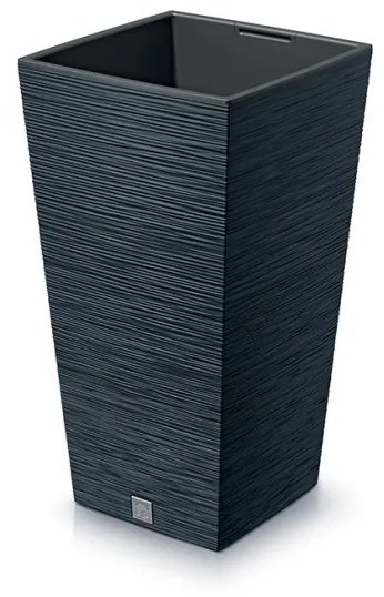 PROSPERPLAST Květináč - FURU SQUARE Rozměr: 26,5x26,5 cm, Barva: beton