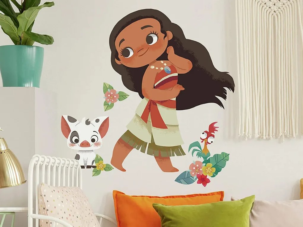 York Wallcoverings Vintage samolepka s Disney motivem MOANA do dětského pokoje