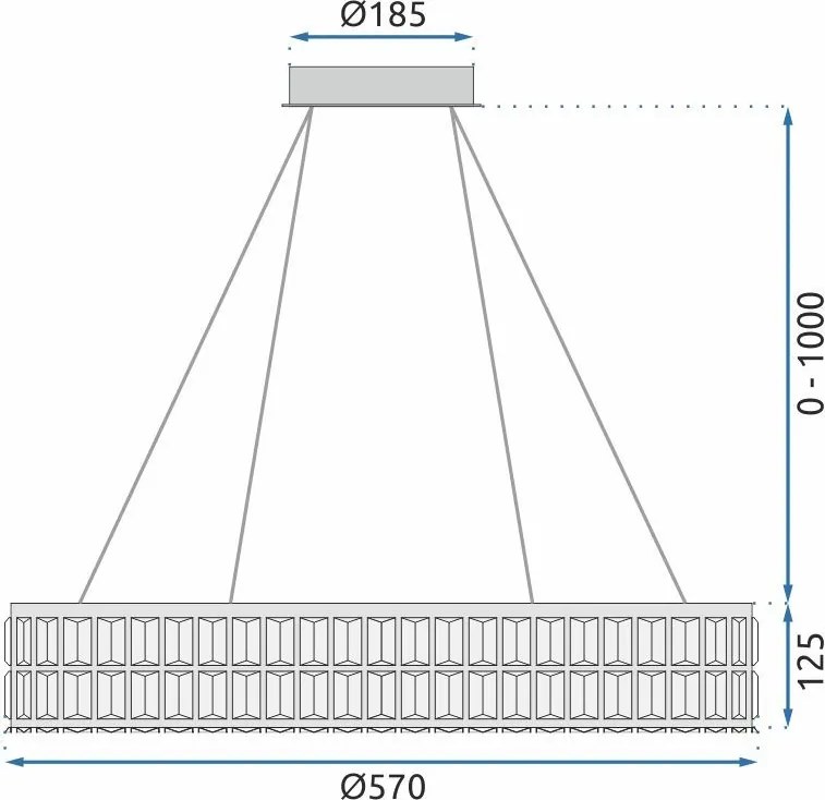 Toolight Toolight, LED stropní svítidlo 60cm APP1568-CP, zlatá, OSW-06979