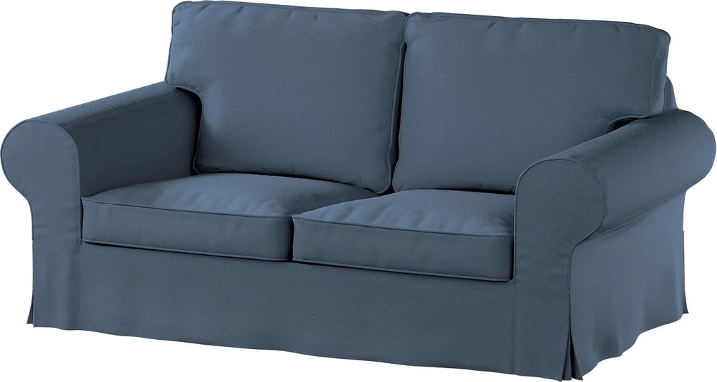 Potah na pohovku IKEA Ektorp 2-místná, rozkládací, STARÝ MODEL barva modrá látka pletený vzor