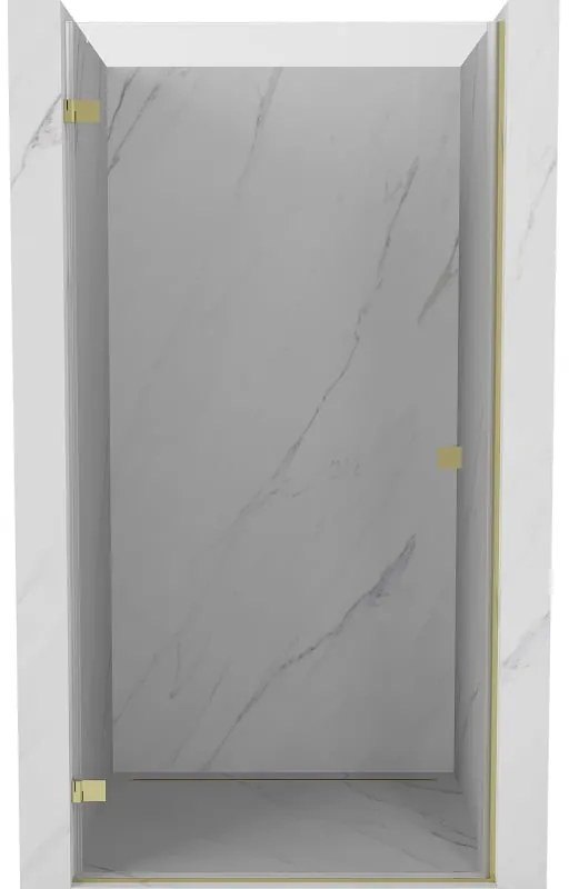Mexen, Mexen Lunar-B levé otočné sprchové dveře 70 cm, transparentní, zlaté - 832-070-000-50-00-L