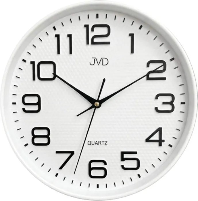 JVD Bílé nástěnné tiché netikající hodiny JVD HX9309.1