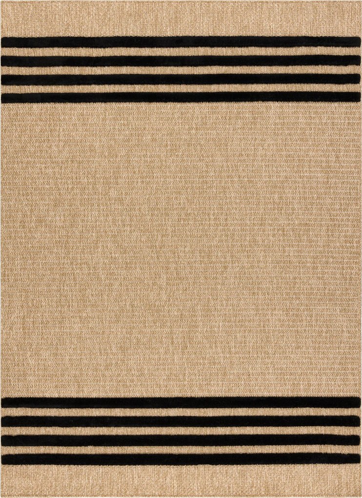 Dywany Łuszczów, Kusový koberec Spark 0689 beige/black, 120x170, béžová, chodba / předsíň