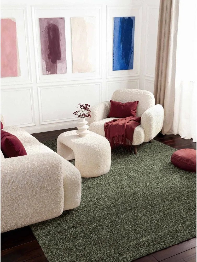 Zelený ručně tkaný koberec z materiálu bouclé 200x290 cm Notting Hill Portobello – Ted Baker