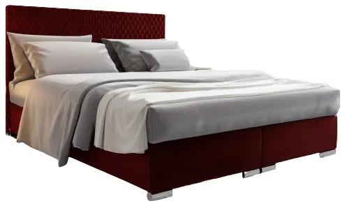 Kontinentální postel 140 cm Harlan Comfort (červená) (s roštem, matrací a úl. prostorem). 1055984
