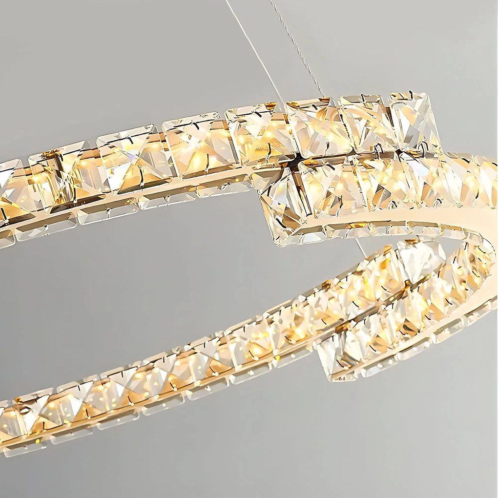 Toolight Toolight, LED závěsné osvětlení 60cm, 45W, 4000K, 2500lm, APP1771-CP, zlatá, OSW-04349