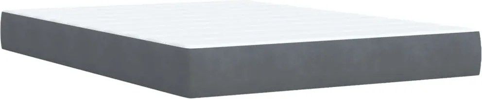 Box spring postel s matrací tmavě šedý 140 x 190 cm samet 3286301