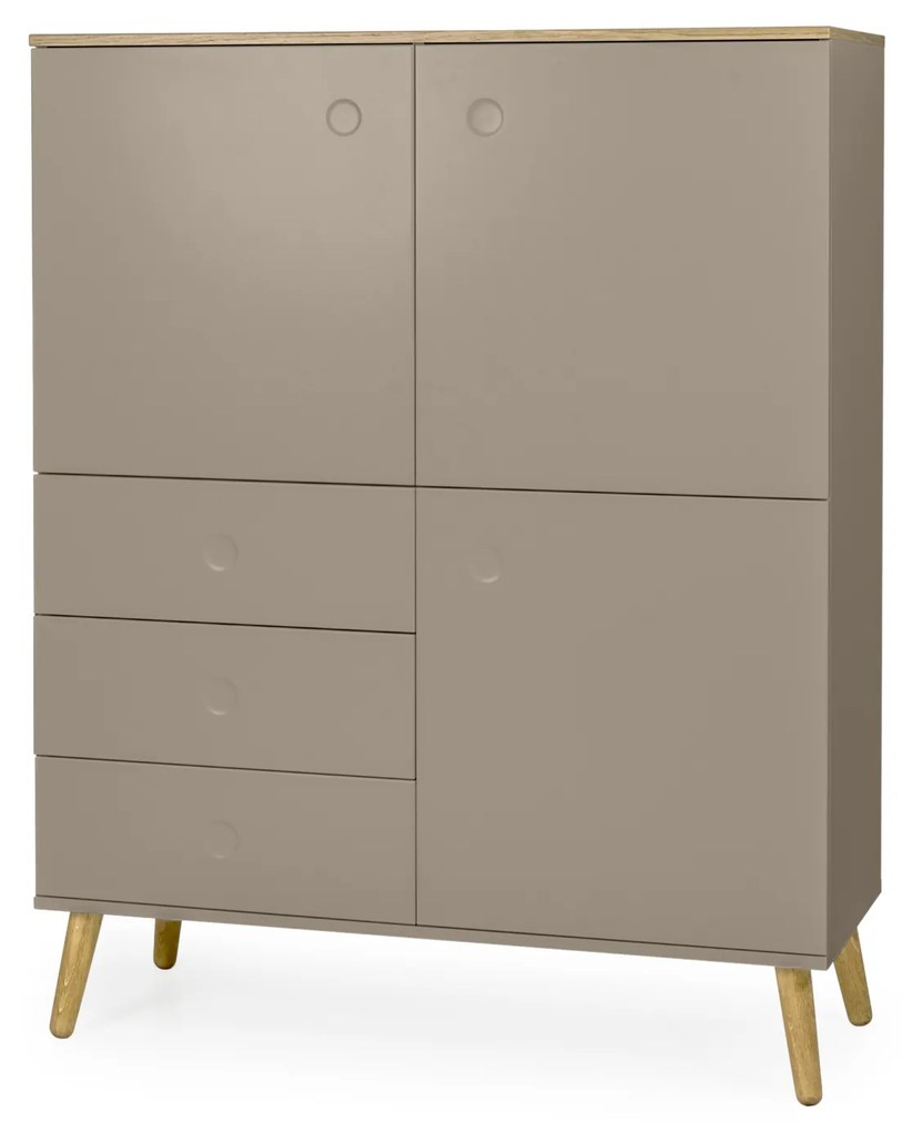 TENZO Dřevěný kabinet DOT hnědý 137x109cm 9001666663