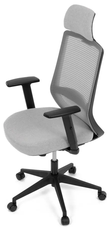 Kancelářská ergonomická židle SENA — síť / látka, černá / šedá