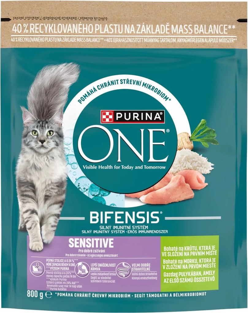Purina One Granule pro kočky Indoor Bifensis krůta 800 g