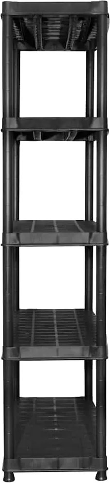 Úložný regál 5patrový černý 274,5 x 45,7 x 185 cm plast 3059858