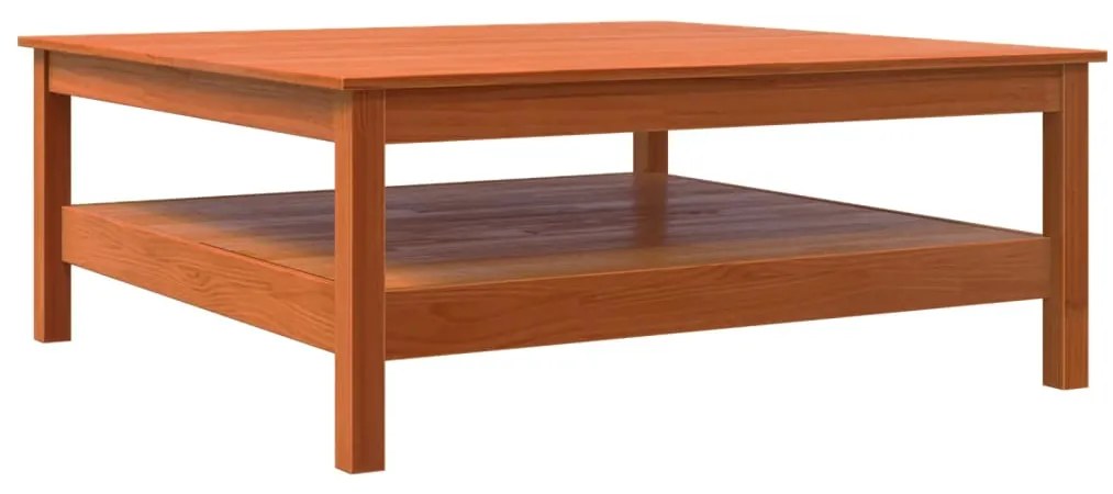 Konferenční stolek voskově hnědý 100x100x40 cm masivní borovice - Default Title
