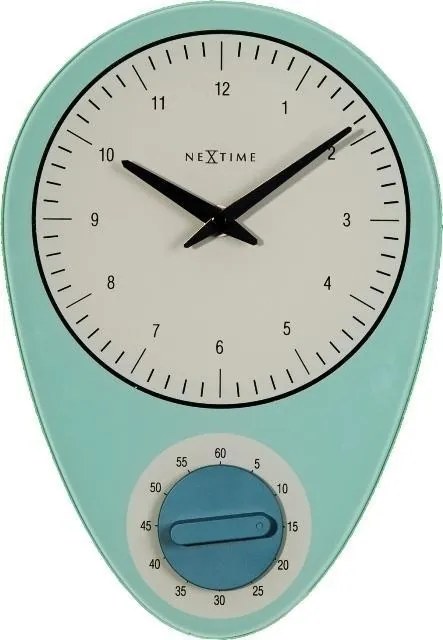 Designové nástěnné hodiny 3097bl Nextime Hans 28cm