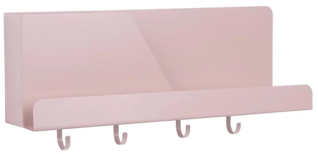 PRESENT TIME Sada 2 ks: Magnetický nástěnný organizér Perky světle růžová 46 × 10,5 × 19,5 cm